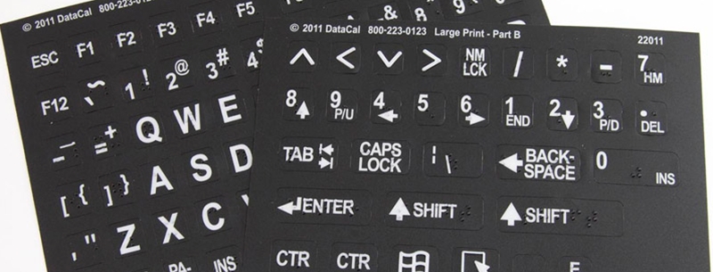 DataCal - Large Print Braille Keyboard Labels