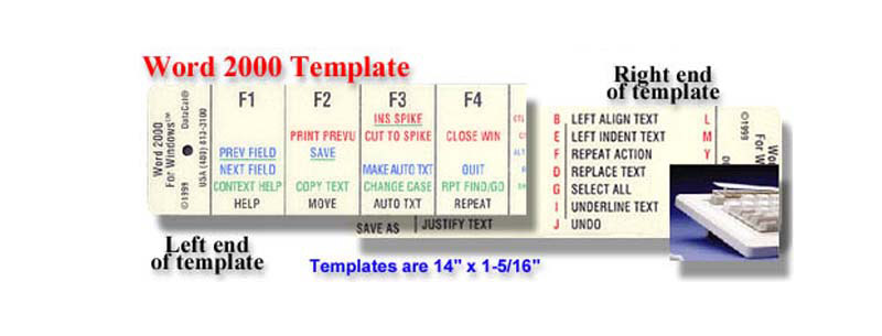 Word 2000 Keyboard Template