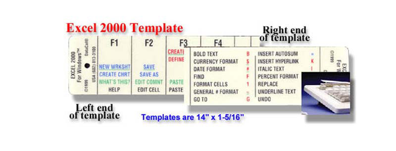 Excel 2000 Keyboard Template