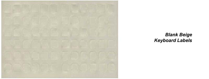 Blank Beige Keyboard Labels